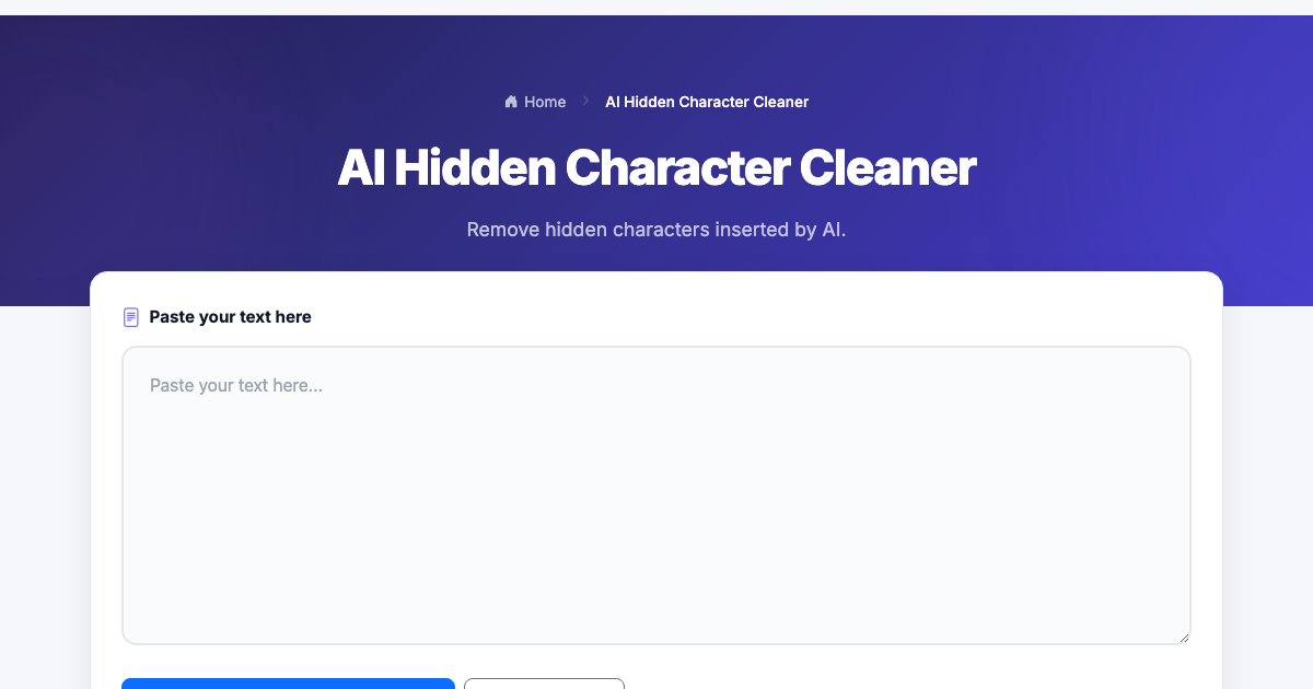 AI Hidden Character Cleaner - CharCount